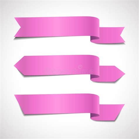 Banderas Rosadas De La Flecha Fijadas Ilustración Del Vector