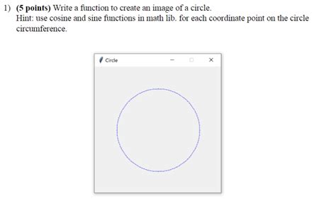 Solved Points Write A Function To Create An Image Of Chegg