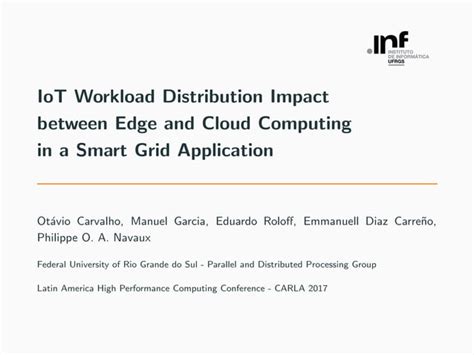 Iot Workload Distribution Impact Between Edge And Cloud Computing In A