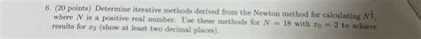 Solved Determine Iterative Methods Derived From The Newton