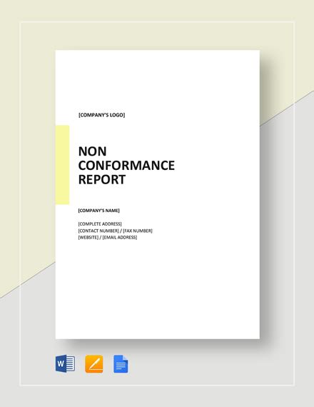 25 Non Conformance Report Templates Pdf Docs Word Pages Non Conformance Report Register Template