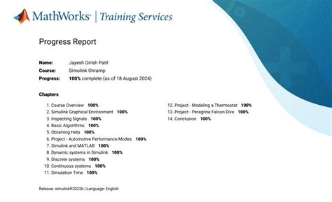 Jayesh Patil On Linkedin Matlab Simulink Onramp Course Is A Fantastic