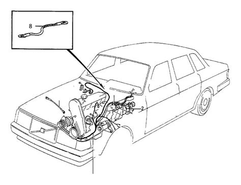 Volvo 240 Wiring Harness Cable Harness Engine 3523899 Volvo