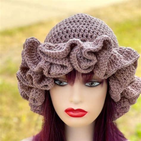 Crochet Ruffle Hat Crochet Hats Crochet Crochet Hat Pattern