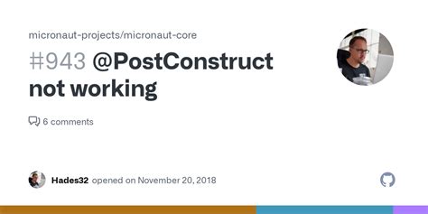 Postconstruct Not Working · Issue 943 · Micronaut Projectsmicronaut