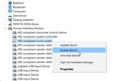 How To Disable The Touch Screen On A Device Running Windows