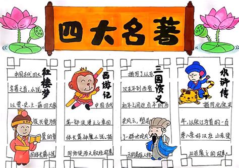四大名著阅读手抄报简单又漂亮 四大名著阅读手抄报简单又漂亮图片 画趣文库（我爱生活）