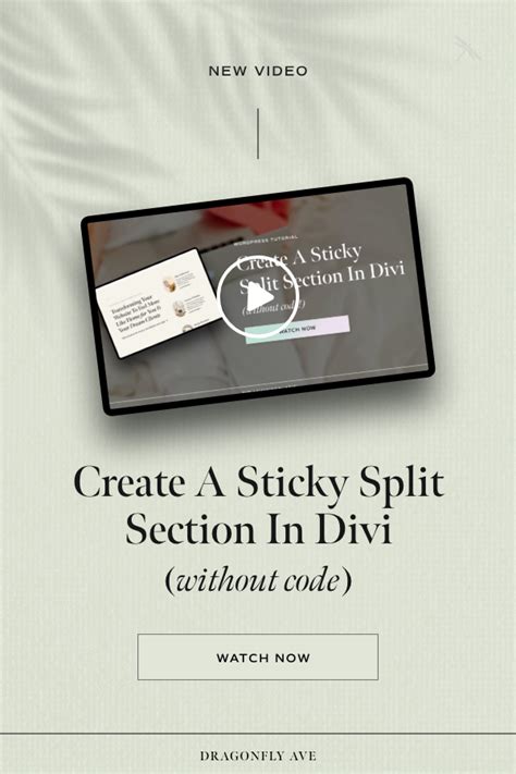How To Create A Sticky Split Screen On Divi Without Code Dragonfly Ave