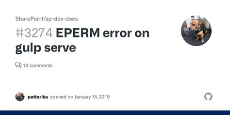 Eperm Error On Gulp Serve · Issue 3274 · Sharepointsp Dev Docs · Github