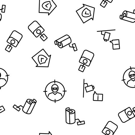 Cctv Security Camera Vector Seamless Pattern 10042566 Vector Art At