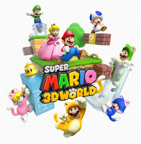 Super Mario 3d World Wii U Artwork Including Characters Enemies