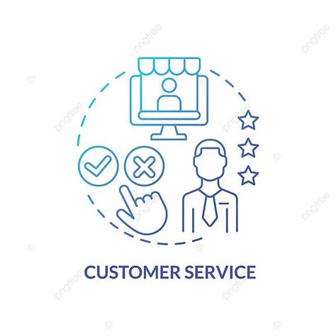 Customer Service Blue Gradient Concept Icon Client Drawing Color Vector Client Drawing Color