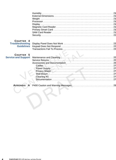 Verifone P400 Point Of Sale Terminal User Manual