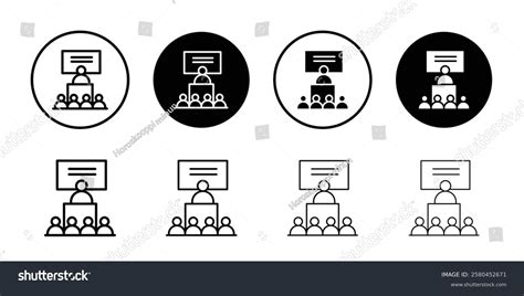 Classroom Icon Vector Logo Outline Stock Vector Royalty Free 2580452671 Shutterstock