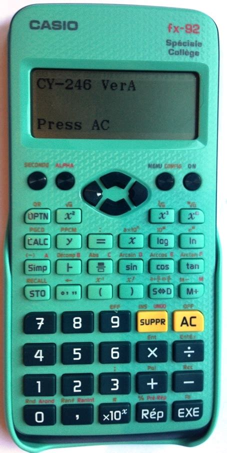 Casio Fx 92 Spéciale Collège Calculatrice Scientifique Casio Fx92 Spéciale Collège Casio