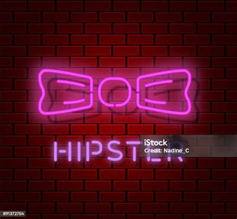 활 Hipster 네온 실루엣 격리 아이콘 전기 빛 배경 벡터 일러스트 레이 션 검은색에 대한 스톡 벡터 아트 및 기타 이미지 검은색 네온 단일 객체 Istock
