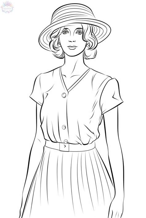 Desenhos De Mulheres Para Colorir Pintar E Imprimir🎂 Divirta Se Com As Emocionantes Máquinas