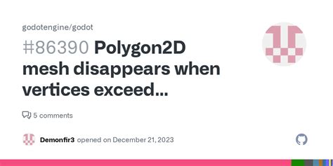 Polygon D Mesh Disappears When Vertices Exceed Boundaries Issue Godotengine Godot