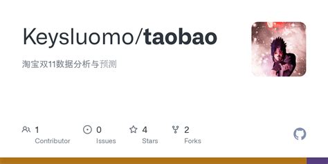 GitHub Keysluomo taobao 淘宝双 数据分析与预测