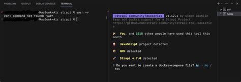 Option Npm Doesnt Seem To Work For Me · Issue 65 · Strapi Communitystrapi Tool Dockerize · Github