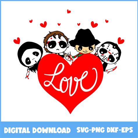 Horror Movie Chibi Valentine Svg Horror Character Svg Chib Inspire Uplift