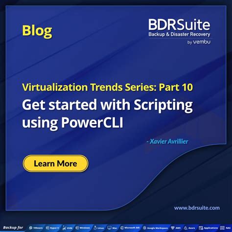 Vembu Technologies On Linkedin Powershell Powercli Vmware Automation