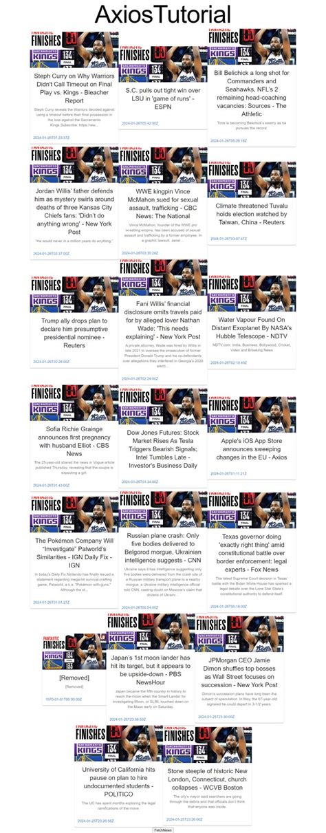 I Have Used Axios Library To Get Data From Newsapi And I Have Used Map