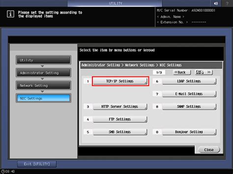 Network Settings And Controller Settingstcpip Connection