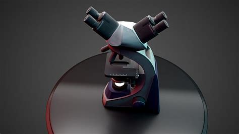 3d Model Microscope Vr Ar Low Poly Cgtrader