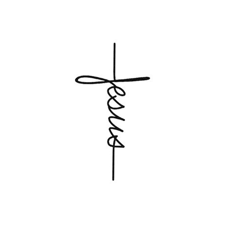Jesus Script Tattoos