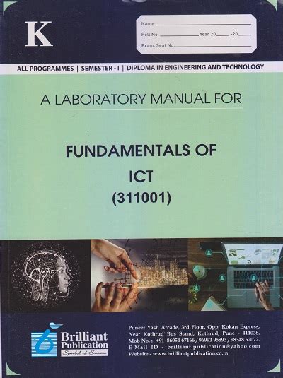 A Laboratory Manual For Fundamentals Of Ict Fe Diploma Sem I Msbte K Scheme Brilliant