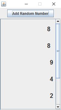 Swing Java Dynamically Changing Components When Scrollbar Appears