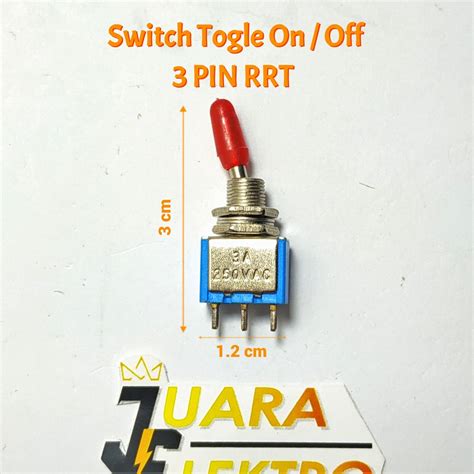Jual Switch Togle On Off 3 Pin Rrt Togle Rrc 3 Pin On Off Mts 102 Saklar Togle On Off