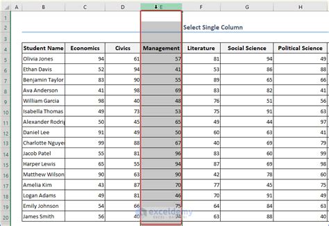 How To Select Column In Excel 6 Easy Ways Exceldemy