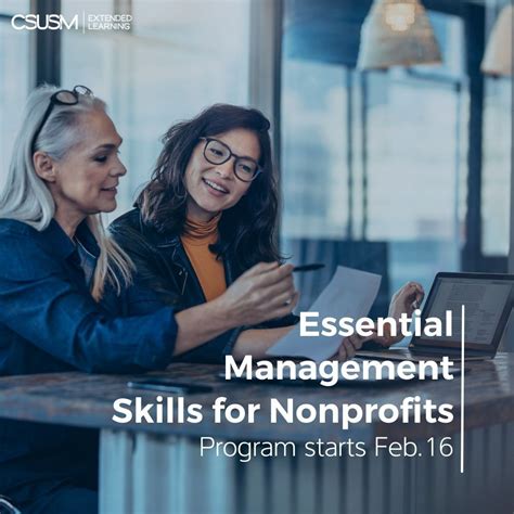Csusm Extended Learning On Linkedin The Essential Management Skills For Nonprofits Program