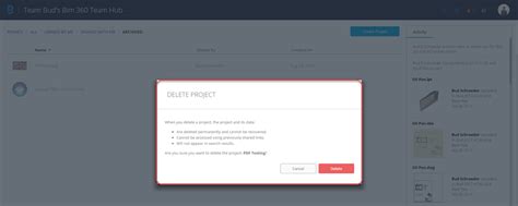 Tip How To Archive And Or Delete Projects In A360 Autodesk Community