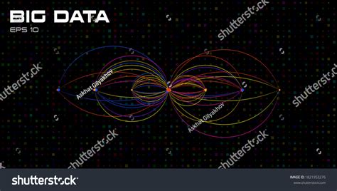 빅 데이터 호 선 연결을 사용하여 스톡 벡터로열티 프리 1821953276 Shutterstock
