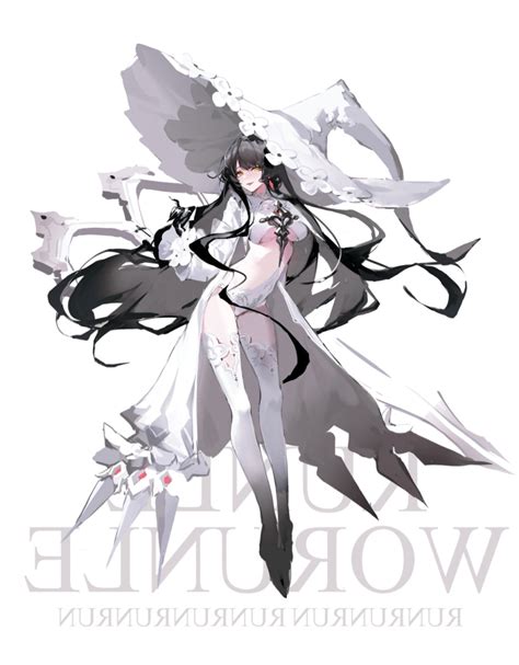 Rule 34 Bad Link Black Hair Breasts Dress Female Hat Highres Kuuus Long Hair Very Long Hair