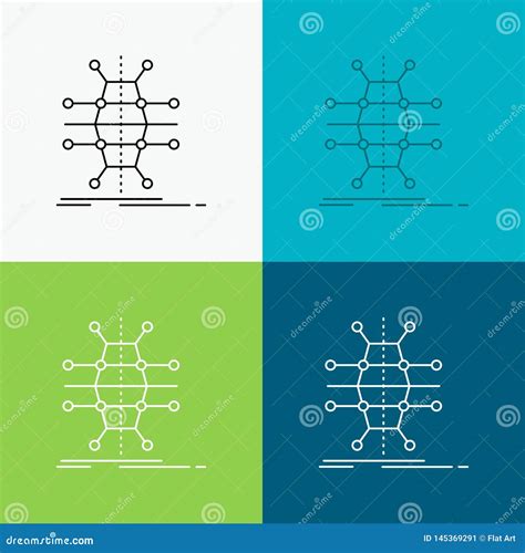 Distribution Grid Infrastructure Network Smart Icon Over Various