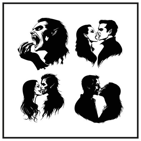 A Vampire Biting Someone Clipart On A White Background 51280252 Vector