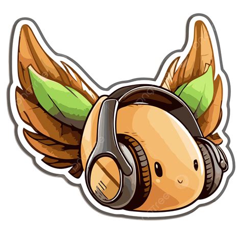 헤드폰 클립 아트와 오렌지 벡터 고립 된 만화 귀 Muffs와 스티커 디자인 상표 Png 일러스트 및 벡터 에 대한 무료 다운로드 Pngtree