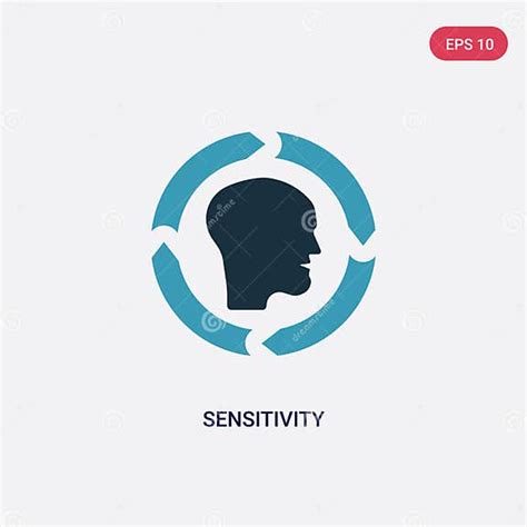 Two Color Sensitivity Vector Icon From People Skills Concept Isolated