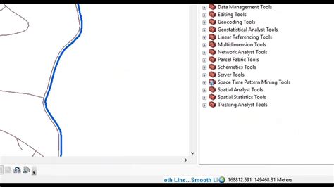 Smooth Line Tool Arcgis Youtube