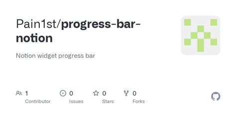 GitHub Pain1st Progress Bar Notion Notion Widget Progress Bar