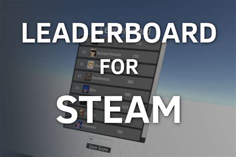 Leaderboards For Steam Integration Unity Asset Store