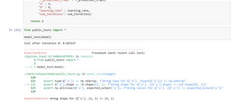 Dls Course 1 Week 2 Assignment 2 Error While Executing Model Neural