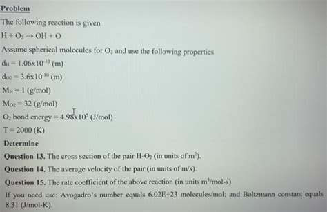 Solved Problem The Following Reaction Is Given H OOH O Chegg Com
