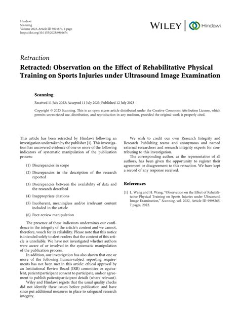 Pdf Retracted Observation On The Effect Of Rehabilitative Physical