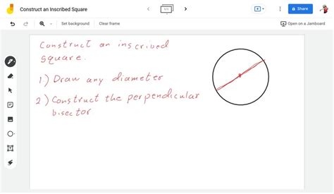 Solved What Is The First Step In Constructing An Inscribed Square Choose 1 Answer Answer