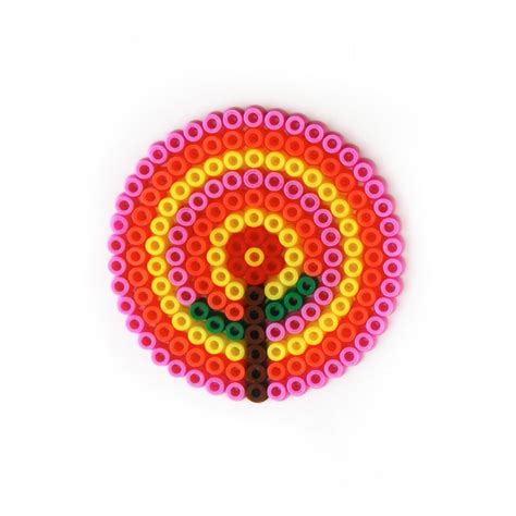 Flower Perler Beads Beverage Coaster